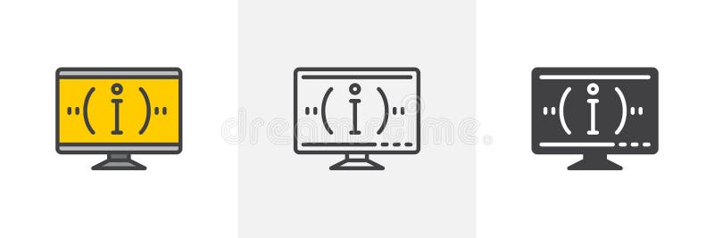 System information icon stock vector. Illustration of color - 144880489
