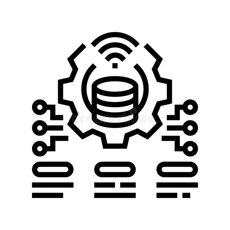 System Integration Business Process Line Icon Vector Illustration Stock ...