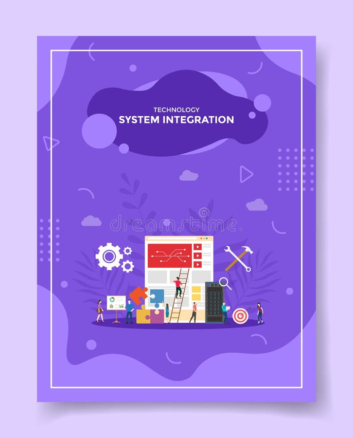 System Integration Concept for Template of Banners, Flyer, Books Cover ...