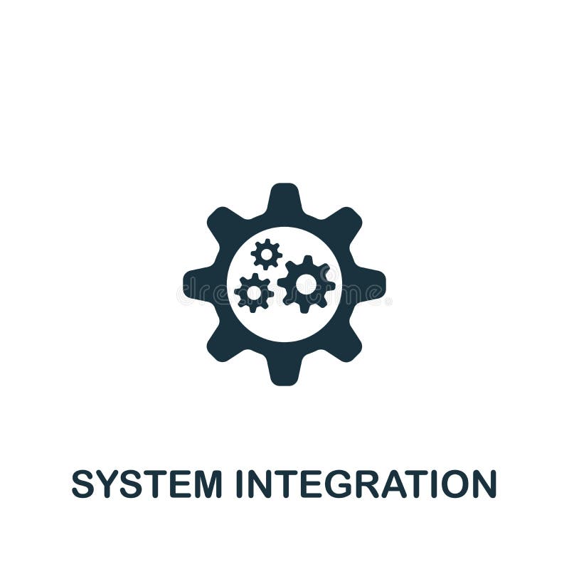 System Integration Icon. Monochrome Simple Product Management Icon for ...