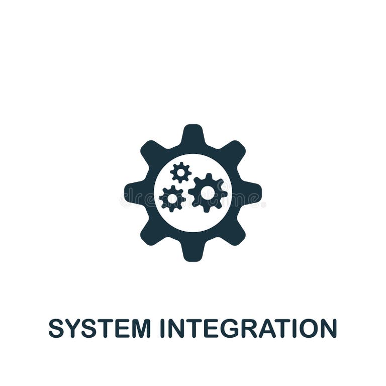 System Integration Icon. Monochrome Simple Product Management Icon for ...