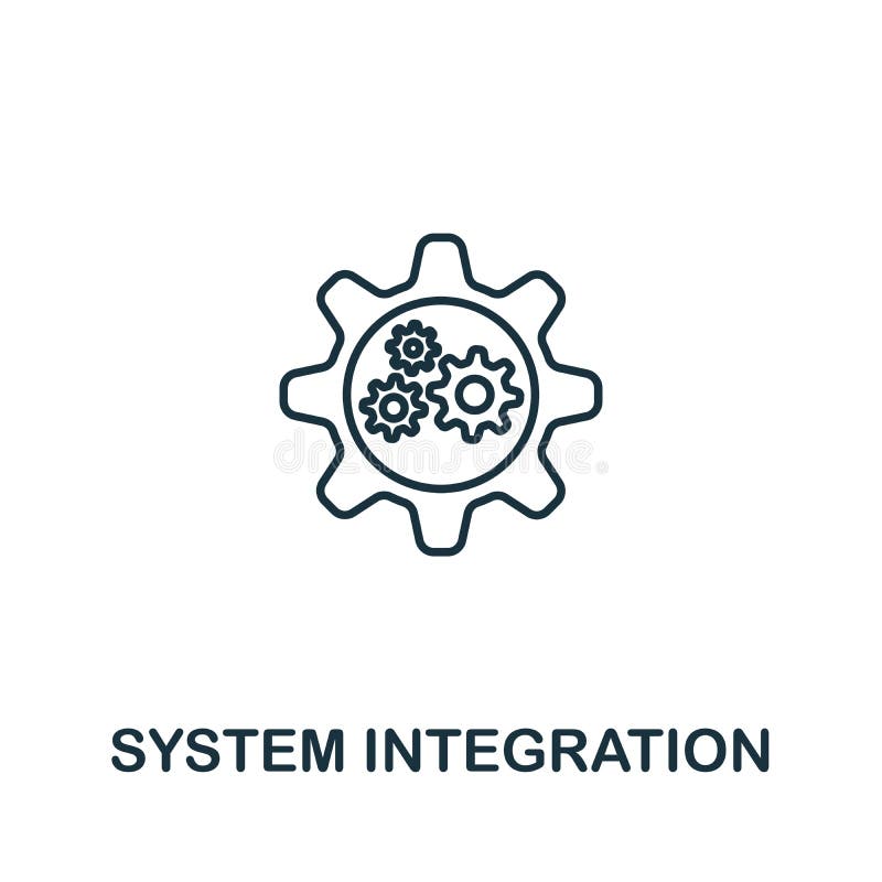 System Integration Icon. Monochrome Simple Product Management Icon for ...
