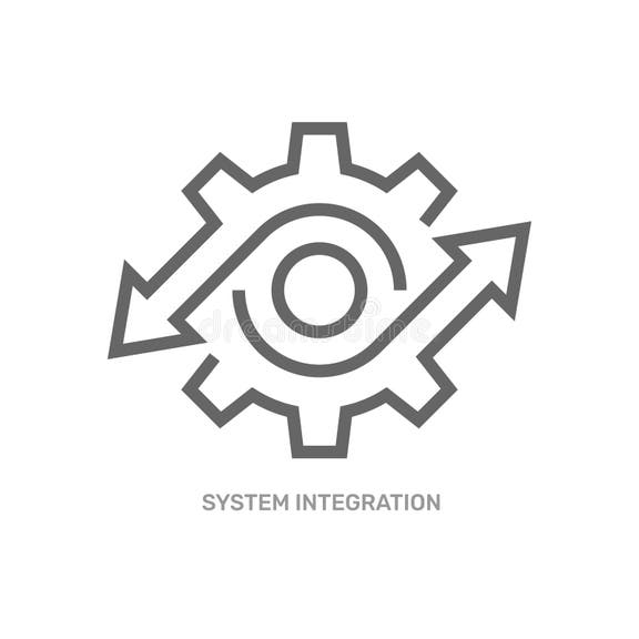 System Integration Symbol. Technical Solutions in Industry. Automation ...