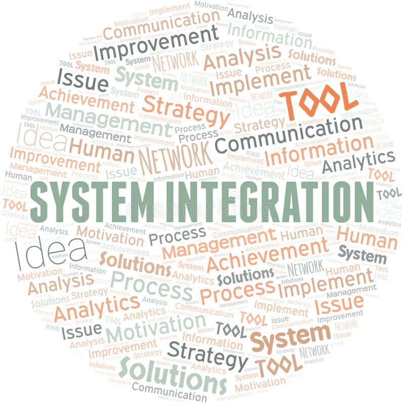 Network Integration Word Cloud. Stock Illustration - Illustration of ...