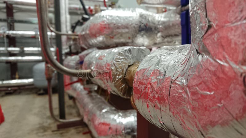 Pipe system . stock image. Image of flow, central, boiler - 234894691