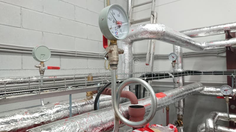 Pipe system . stock image. Image of stainless, boiler - 234894699