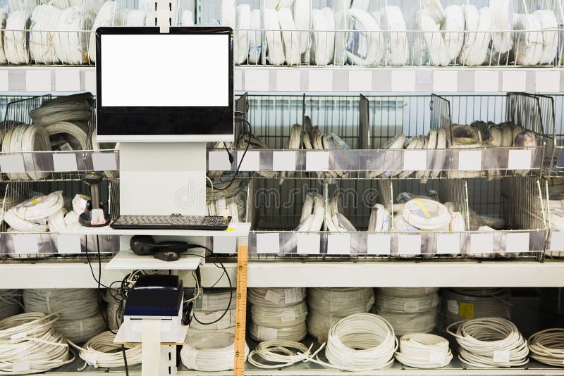 System for inventory stock photo. Image of monitor, electric - 98413846
