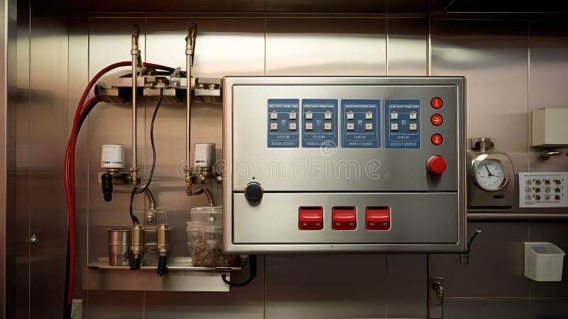 System kitchen suppression stock illustration. Illustration of ...