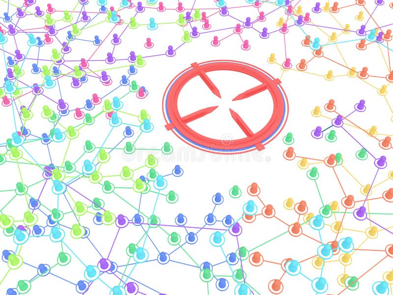 System Link Colors Target Ring Stock Illustration - Illustration of ...