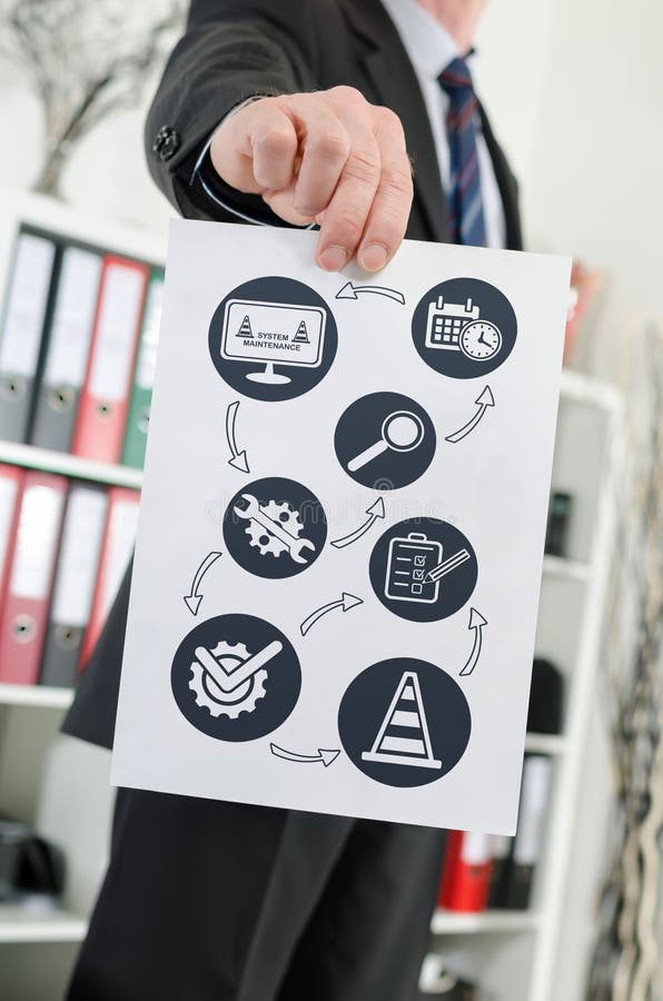 System Maintenance Concept Shown by a Businessman Stock Photo - Image ...