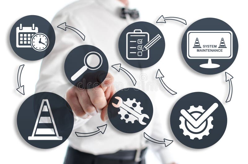 System Maintenance Concept Shown Man Stock Photos - Free & Royalty-Free ...