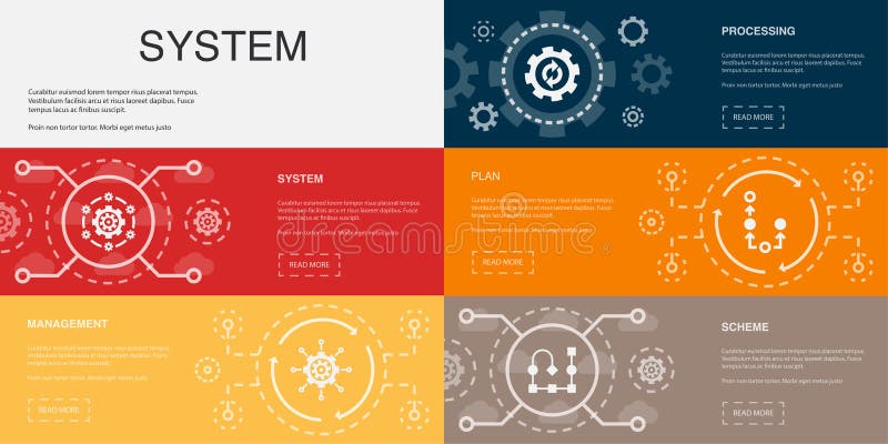 System, Management, Processing, Plan Stock Illustration - Illustration ...
