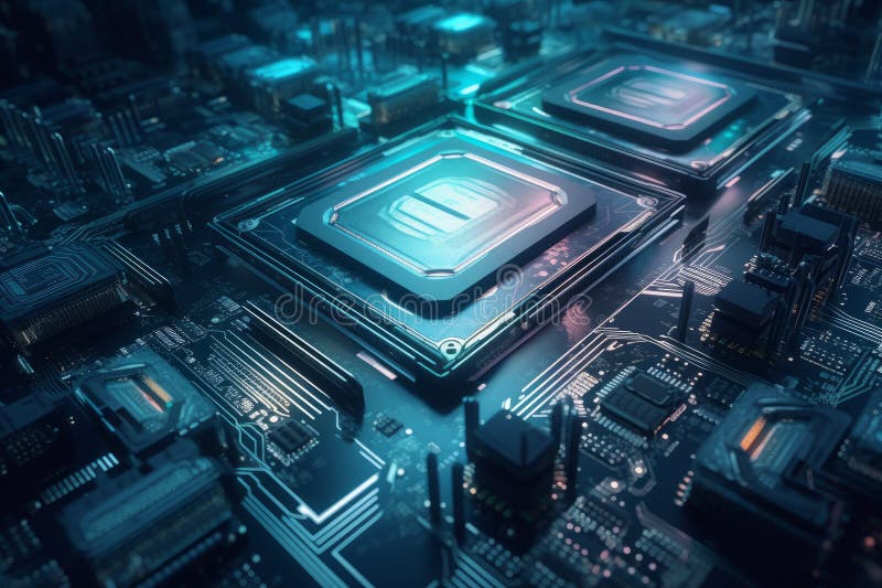 System Network Processor Server. Generate Ai Stock Illustration - Illustration of electronic ...