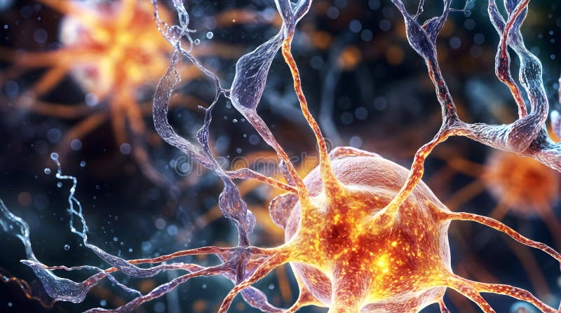 System Neuron of Brain with Synapses and Electrical Activity ...