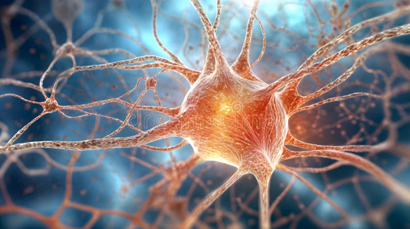 System Neuron of Brain with Synapses and Electrical Activity ...