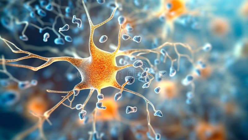 System Neuron of Brain with Synapses and Electrical Activity ...