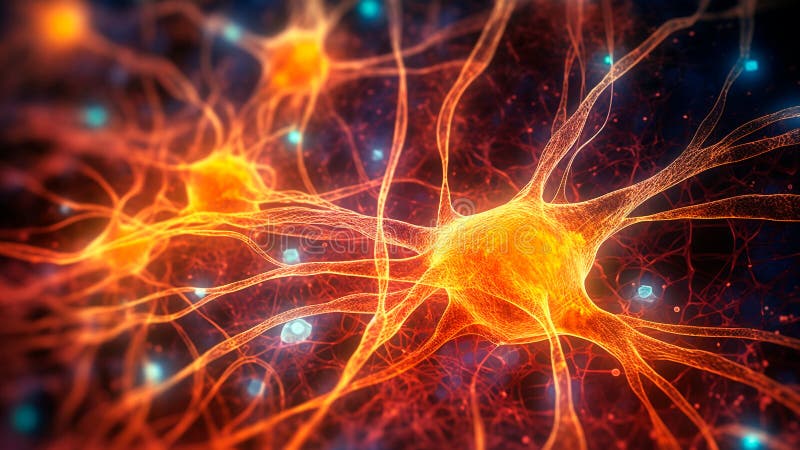 System Neuron of Brain with Synapses and Electrical Activity ...