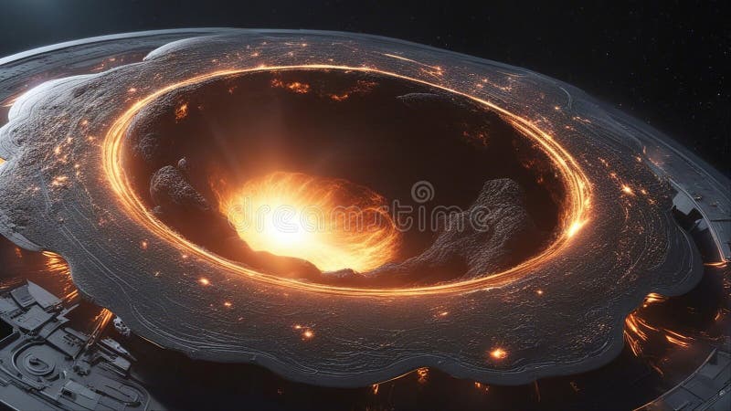 Fire in the Sky Alien Space Center Illustration Exploding Sun, Black ...