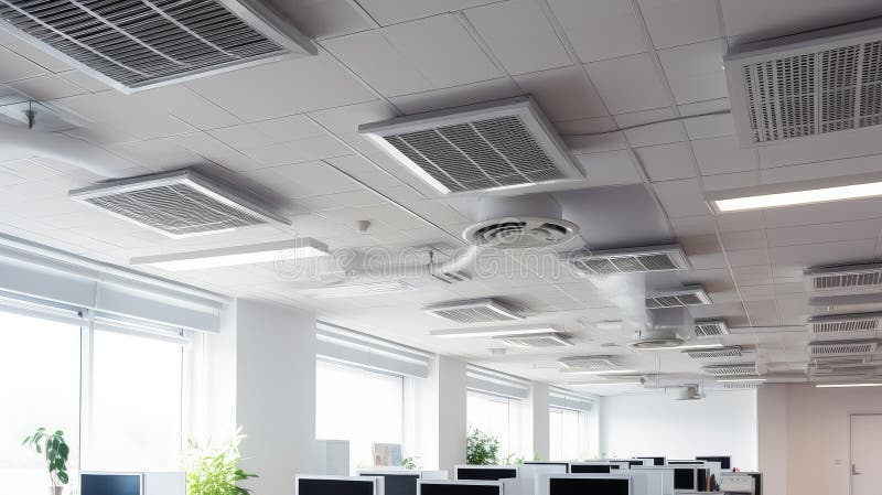 System office ventilation stock illustration. Illustration of health ...