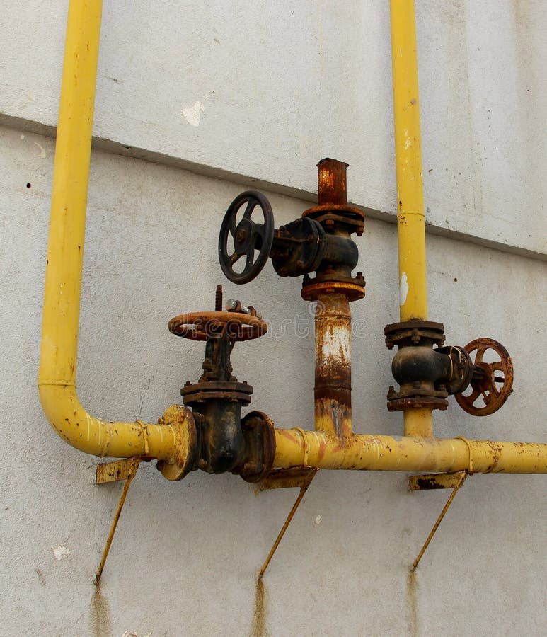 Sealing Old Gas Pipes Clipart