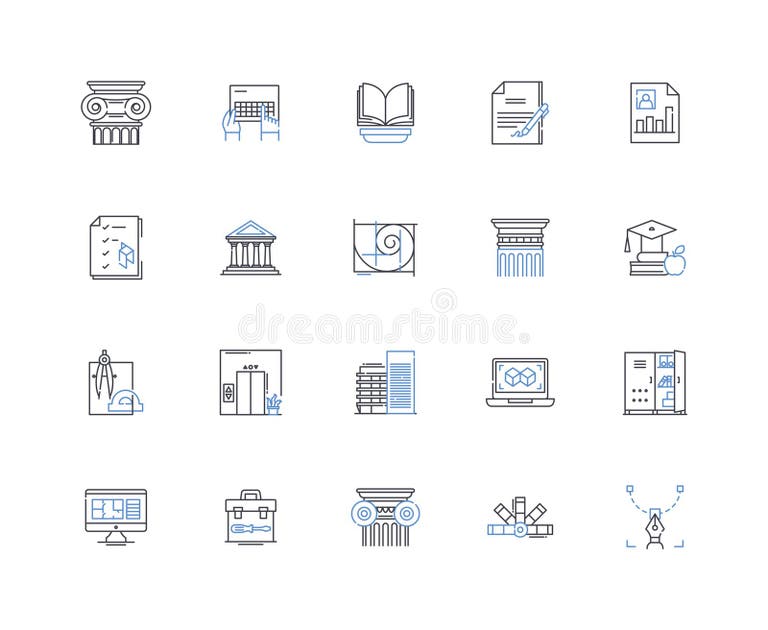 System Operation Line Icons Collection Optimize Execute Operate 4044