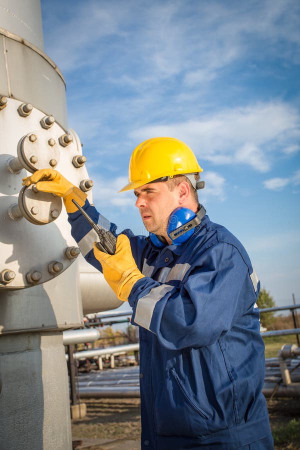 Gas Production Operator stock photo. Image of site, safety - 49063326