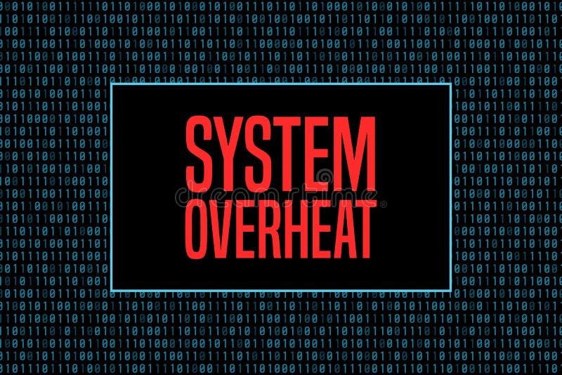 System Overheat Warning Screen Stock Vector - Illustration of issue ...