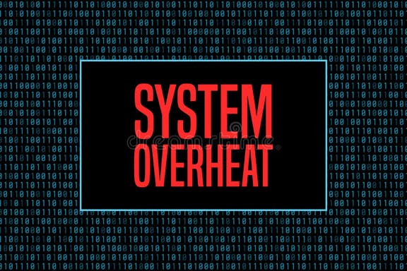 System Overheat Warning Screen Stock Vector - Illustration of issue ...