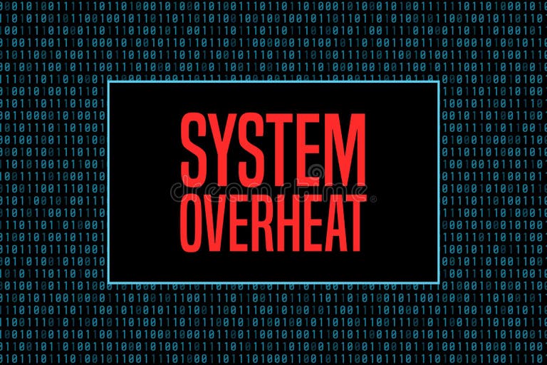System Overheat Warning Screen Stock Vector - Illustration of issue ...