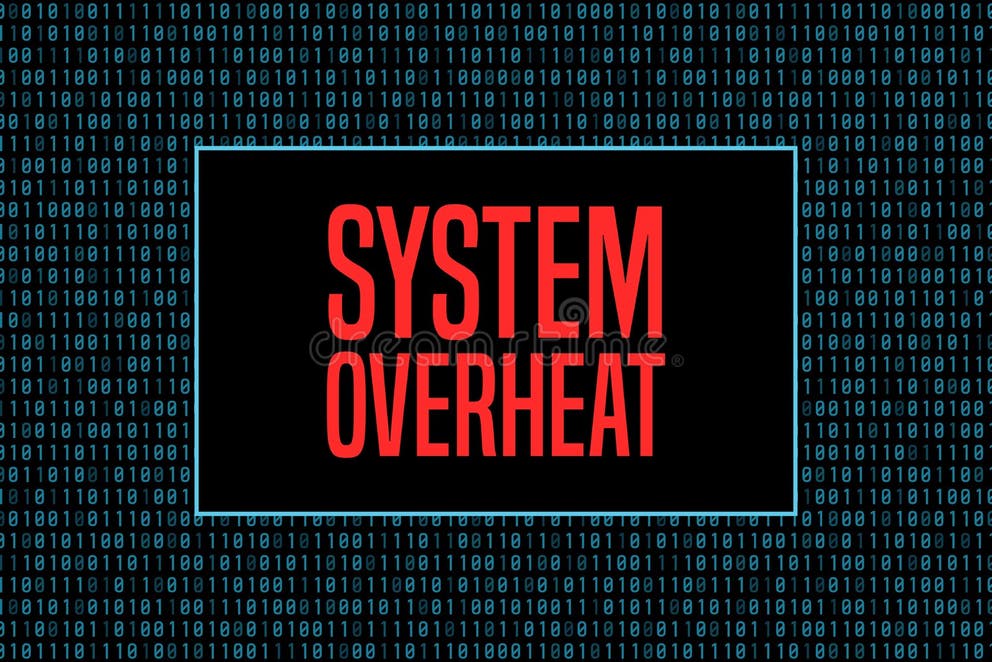 System Overheat Warning Screen Stock Vector - Illustration of issue ...