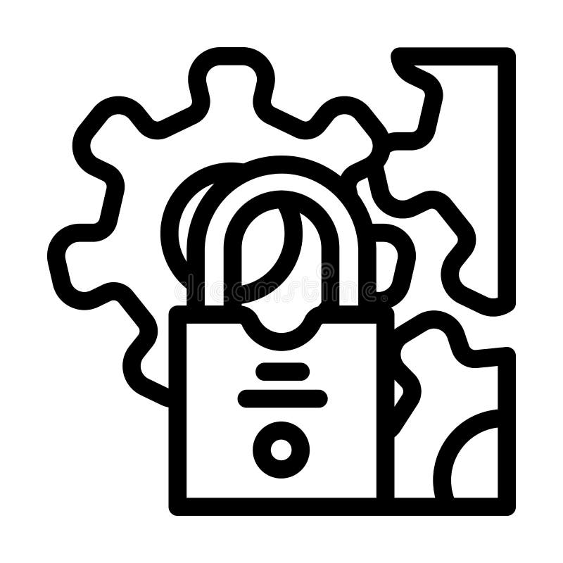 System Padlock Line Icon Vector Illustration Stock Vector ... System Padlock Line Icon Vector Illustration Stock Vector ...