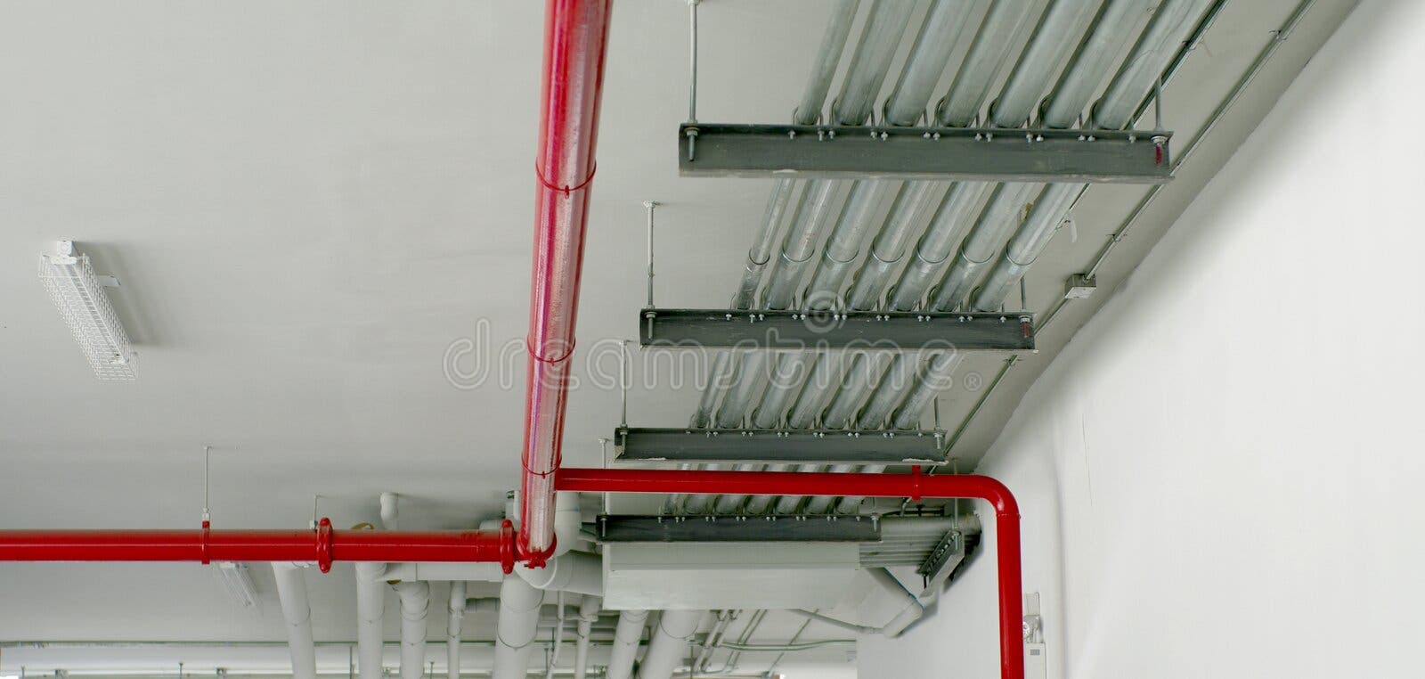 Systems of Ventilation and Electric Cables Stock Image - Image of ...