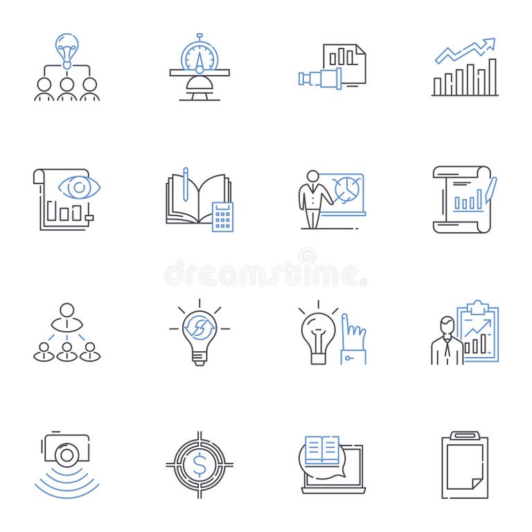 System and Process Line Icons Collection. Automation, Workflow ...