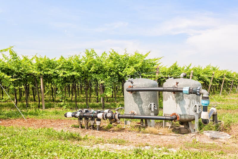 System for Pumping Irrigation Water for Agriculture Stock Image - Image ...