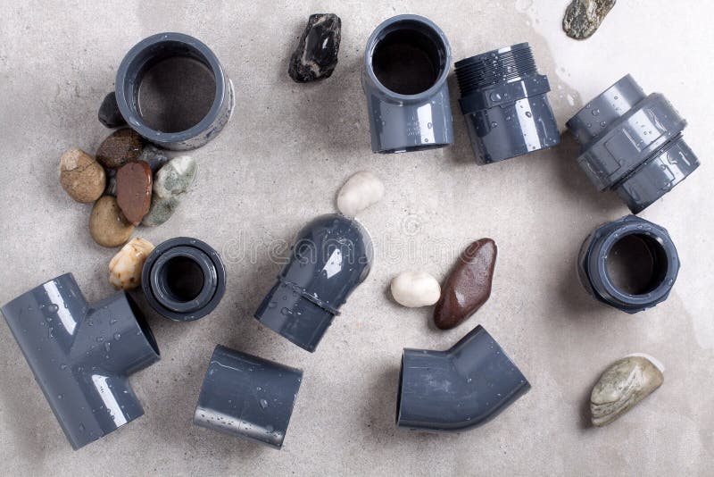 System PVC-U fittings stock photo. Image of dressed, plant - 63918270