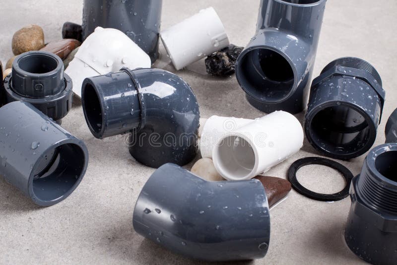 System PVC-U fittings stock image. Image of ground, coupler - 63918395