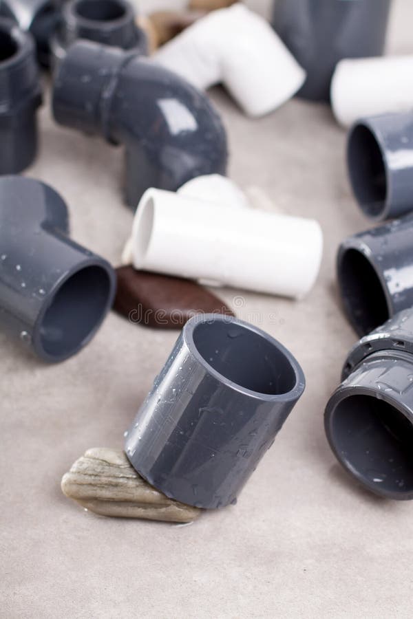 System PVC-U fittings stock photo. Image of gluing, dressed - 63918432