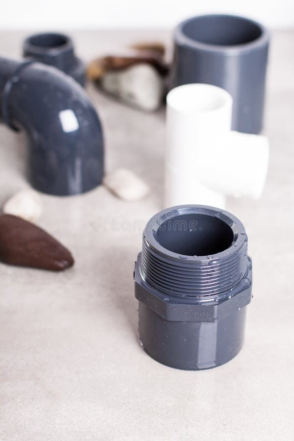 System PVC-U fittings stock image. Image of ground, ashen - 63918577