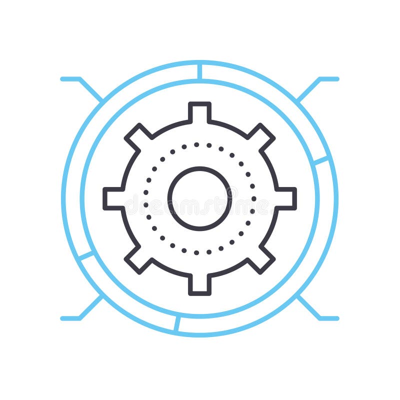 System Resource Management Line Icon, Outline Symbol, Vector ...