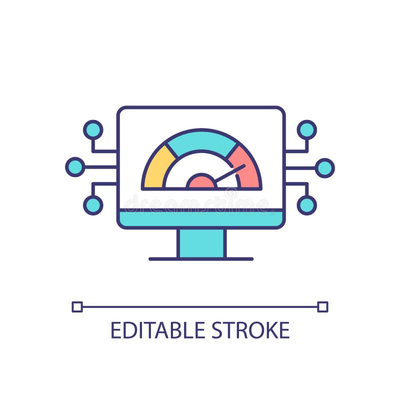 System Risk Analysis RGB Color Icon Stock Vector - Illustration of ...