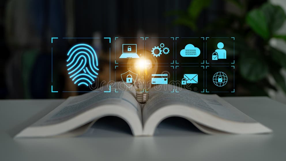 Digital Identity Protection and Biometric Authentication Latch Stock Photo - Image of ...