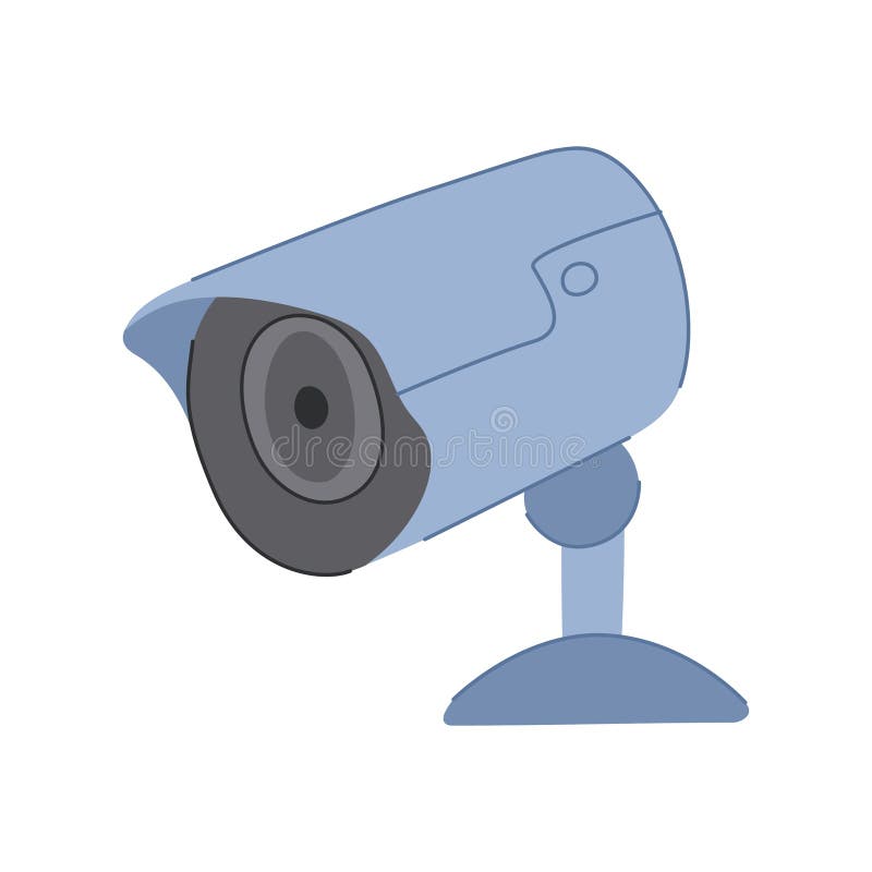 System Security Camera Cartoon Vector Illustration Stock Illustration ...