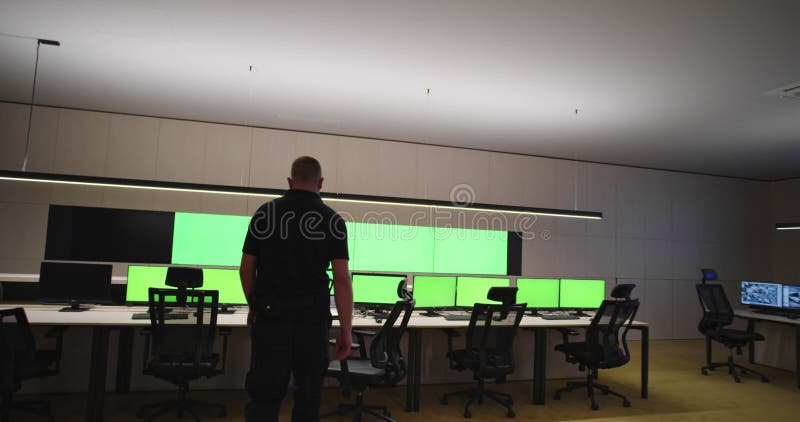 System Security Specialist Working at System Control Center. Room is ...