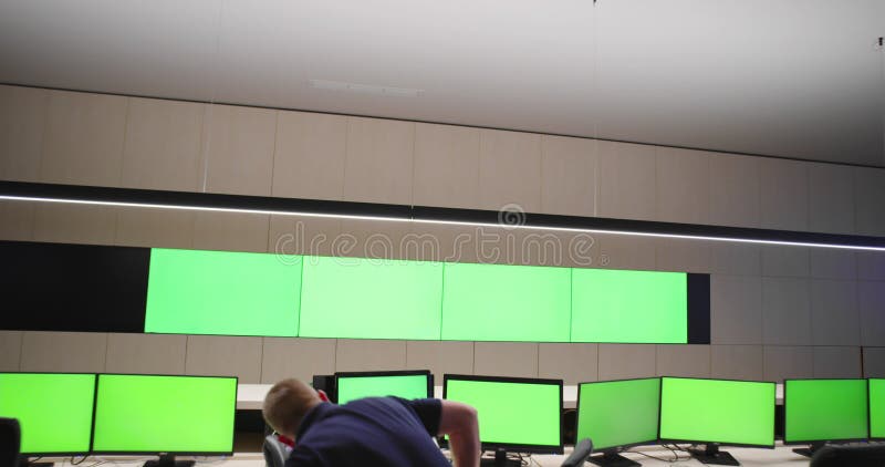 System Security Specialist Working at System Control Center. Room is ...