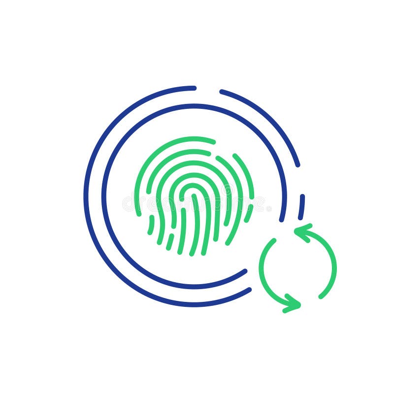 System Security Update and Upgrade Concept. Fingerprint Recognition ...