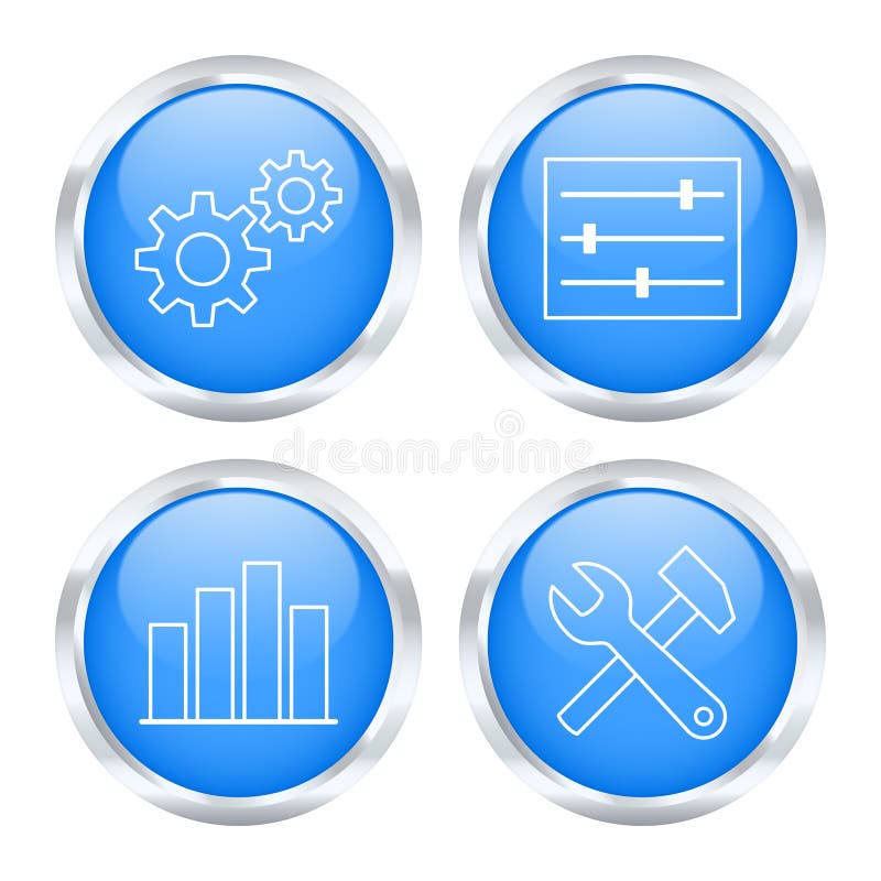 System settings buttons stock vector. Illustration of control - 53503633