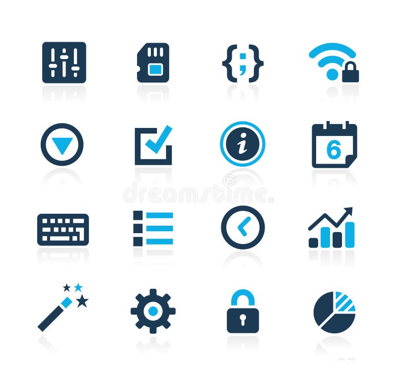 Network & Server // Azure Series Stock Vector - Illustration of global ...