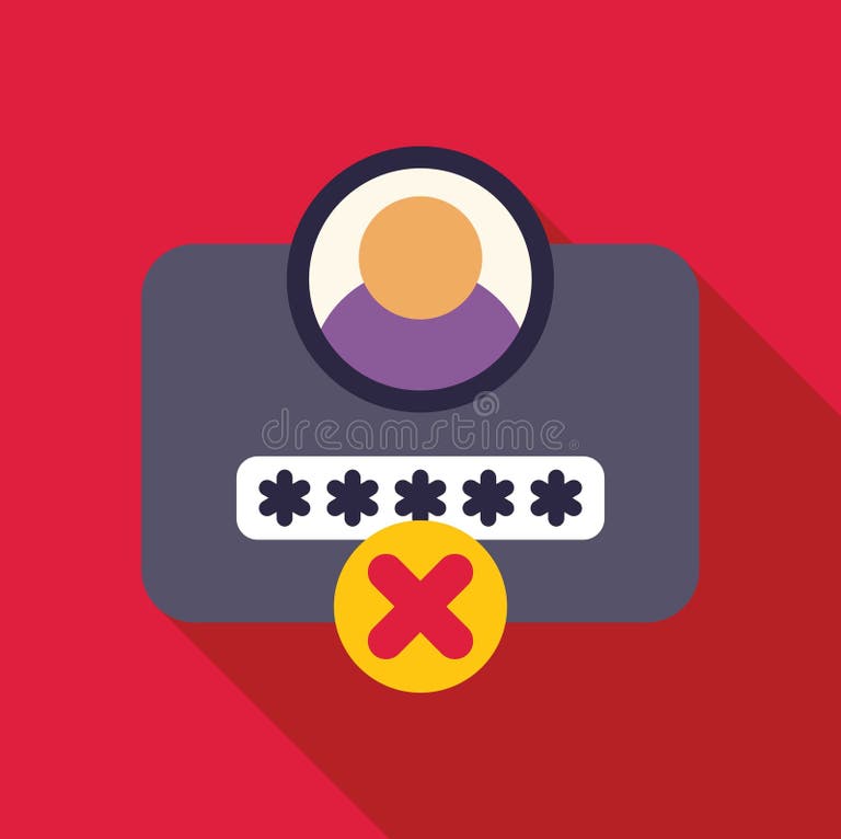 System Showing Wrong Password Notification During User Login Attempt Stock Vector Illustration