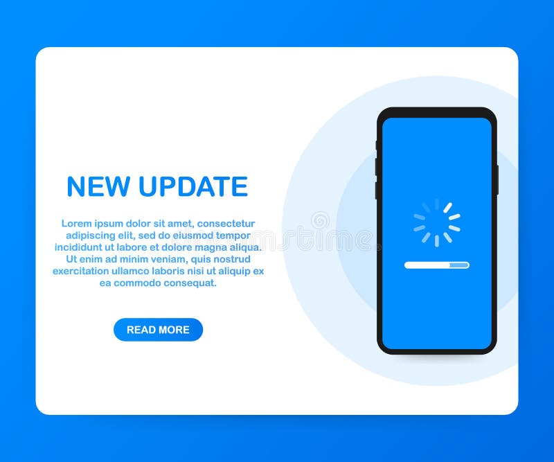 System Software Update Data Update Or Synchronize With Progress Bar On The Screen Vector