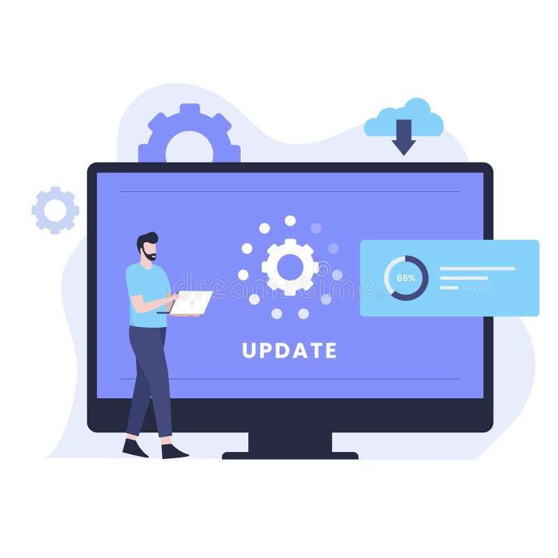 System Software Update Illustration Design Concept Stock Illustration ...